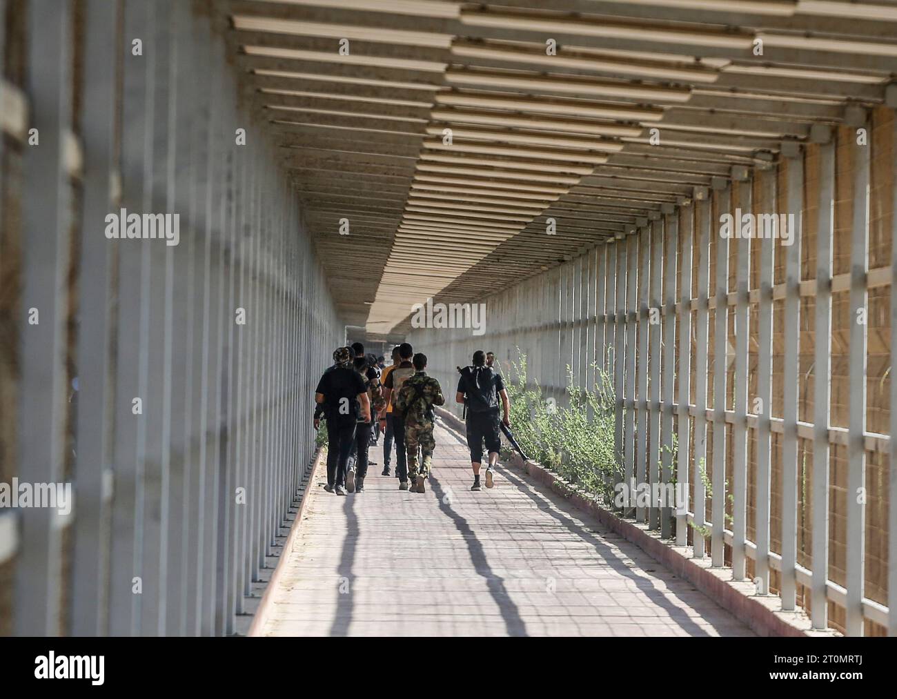 Gaza, Palestine. 07th Oct, 2023. Palestinians at the Erez Crossing ...