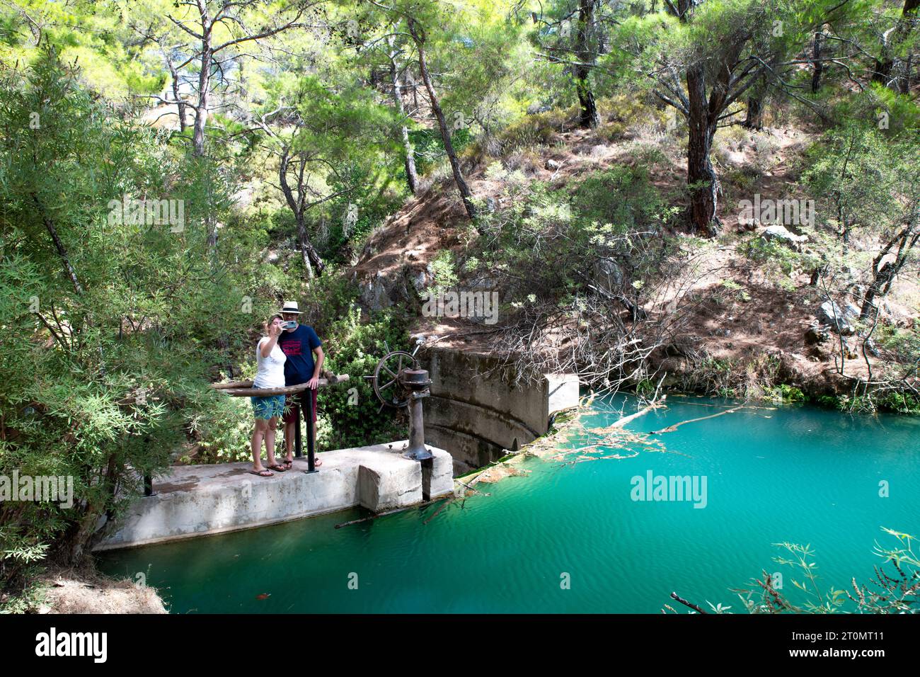 Seven Springs Waterfall, Rhodes Stock Photo - Alamy
