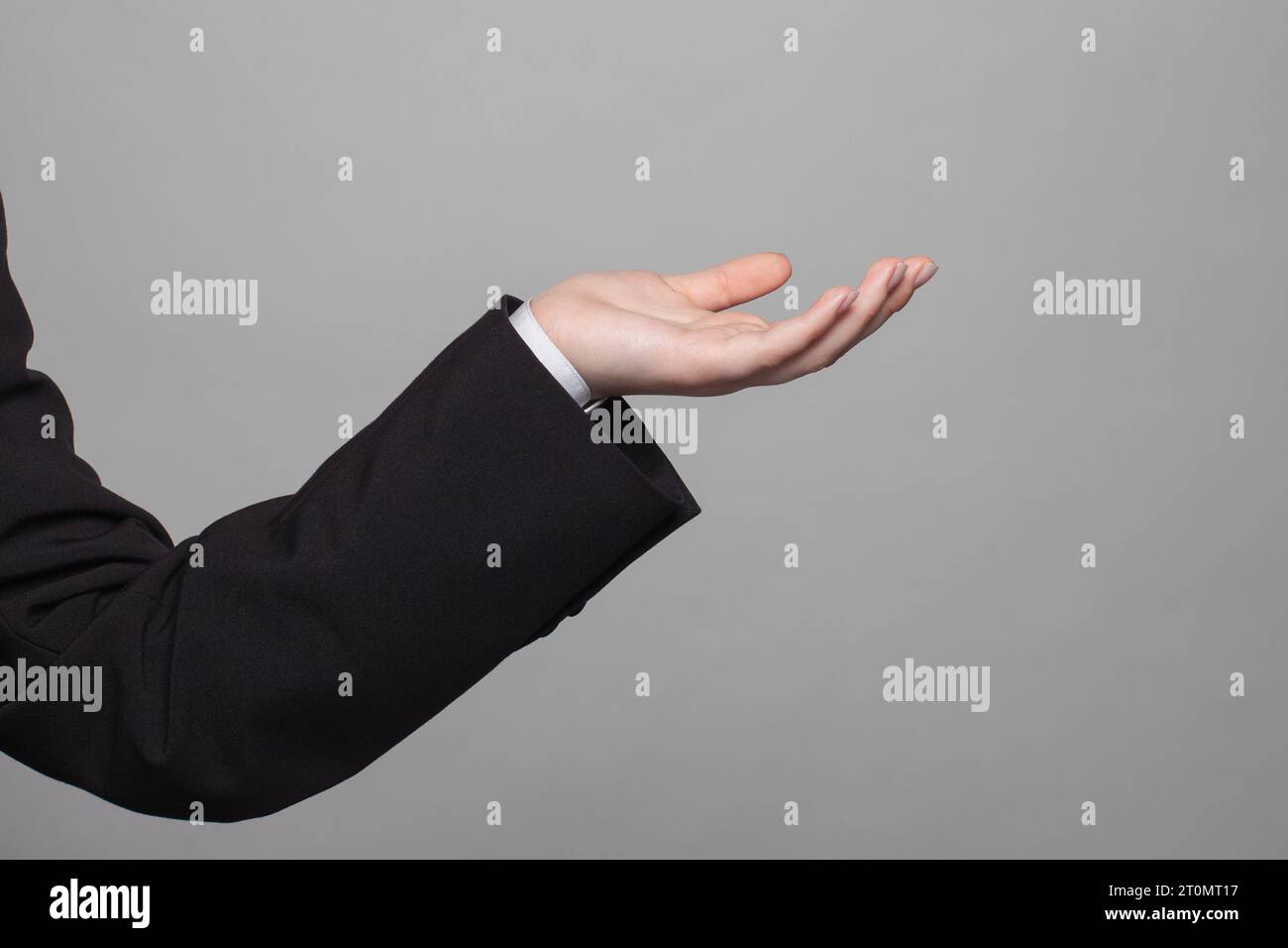 Open palm hand formal suit hi-res stock photography and images - Alamy