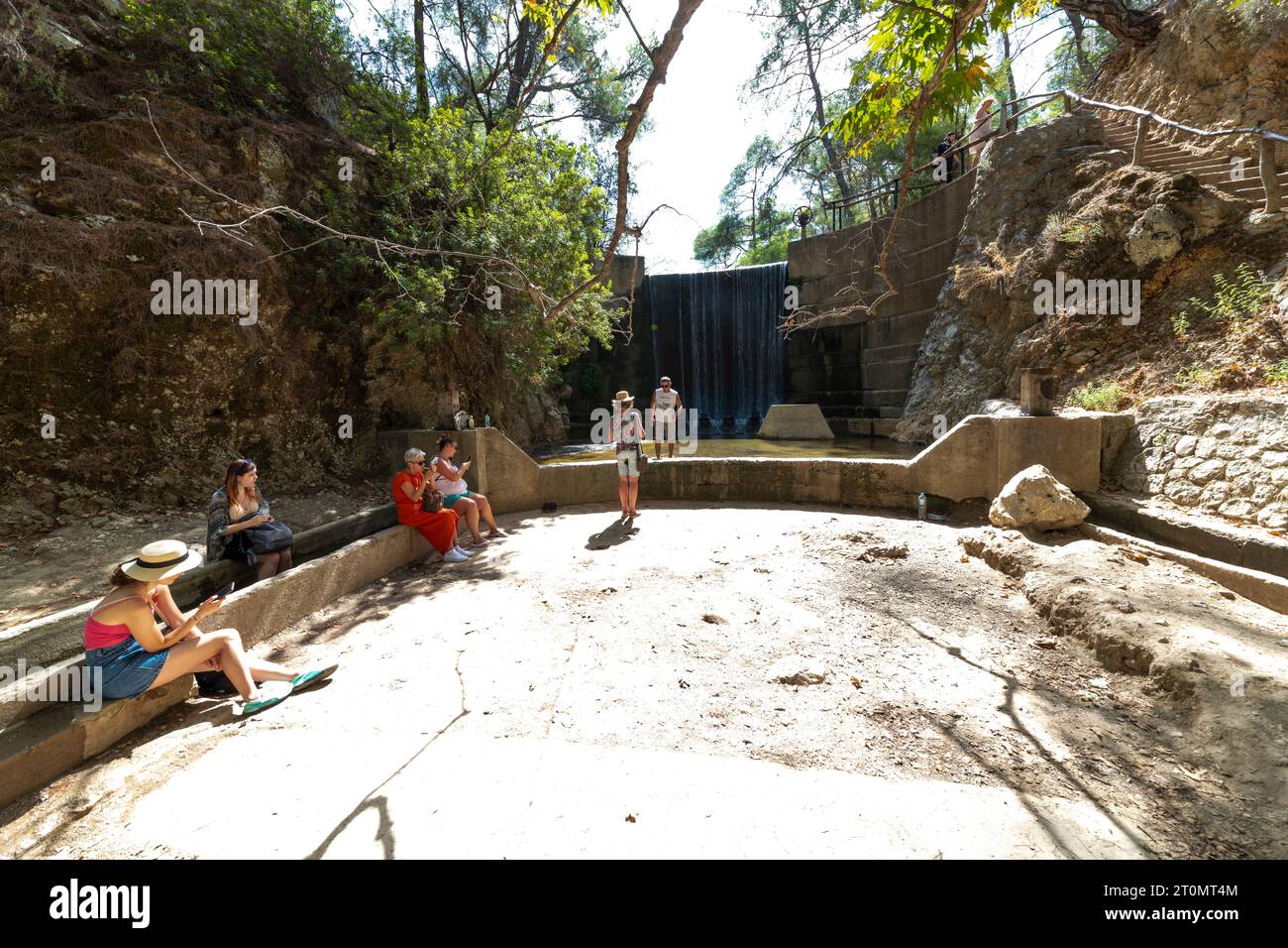 Seven Springs Waterfall, Rhodes Stock Photo - Alamy
