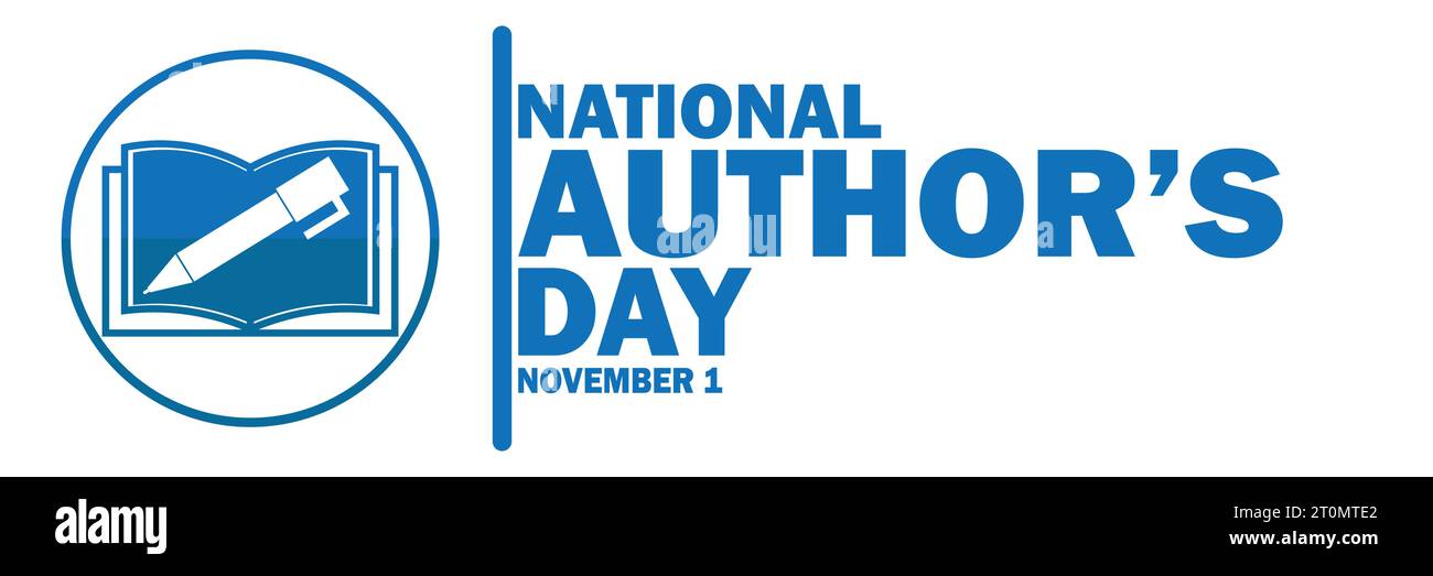 National Author's Day Vector illustration. November 1. Holiday concept ...