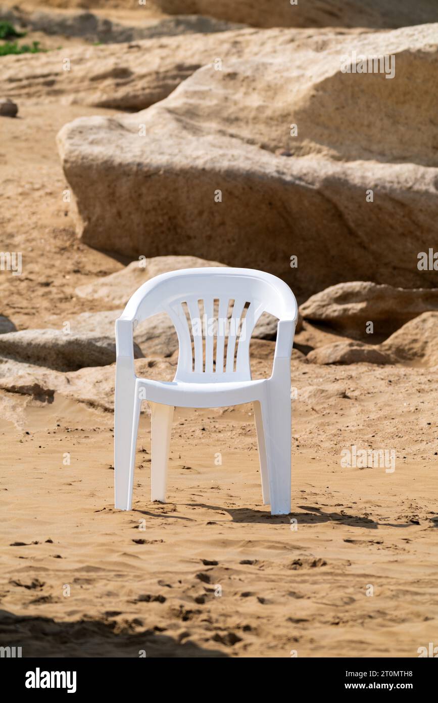 Lonely plastic chair hi-res stock photography and images - Alamy