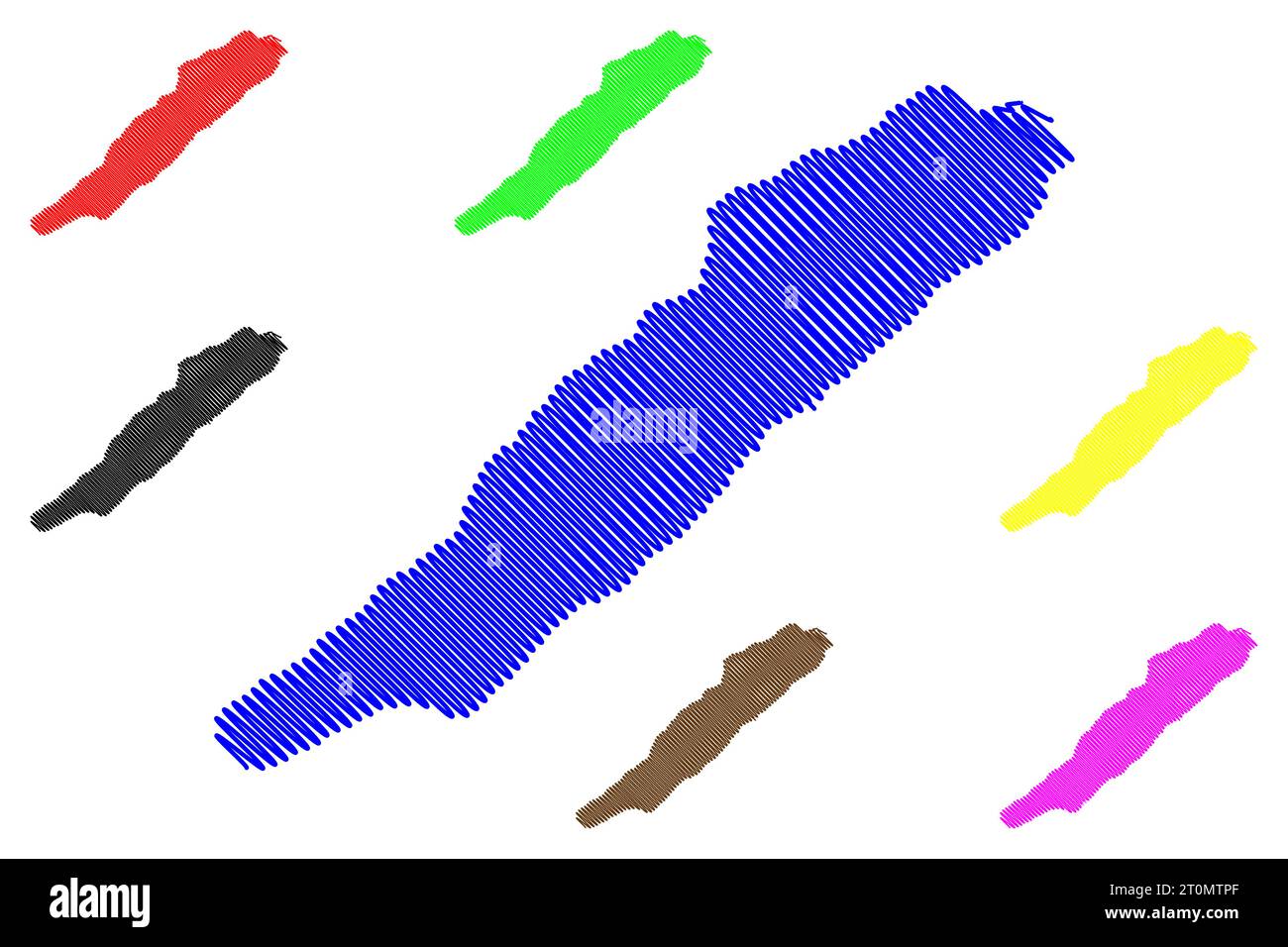 Lake Neuchatel (Swiss Confederation, Switzerland) map vector ...