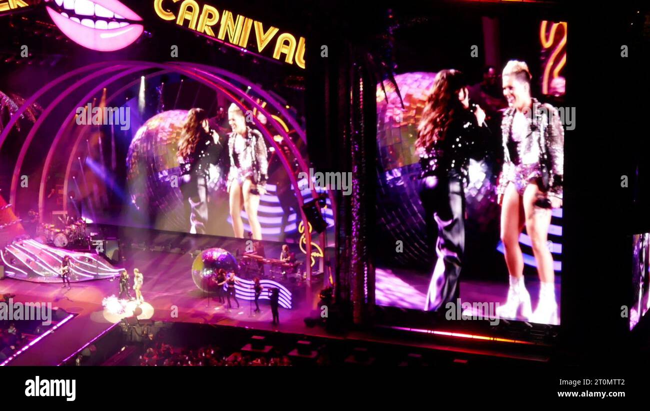 Inglewood, California, USA 5th October 2023 Singer Pink and Singer ...