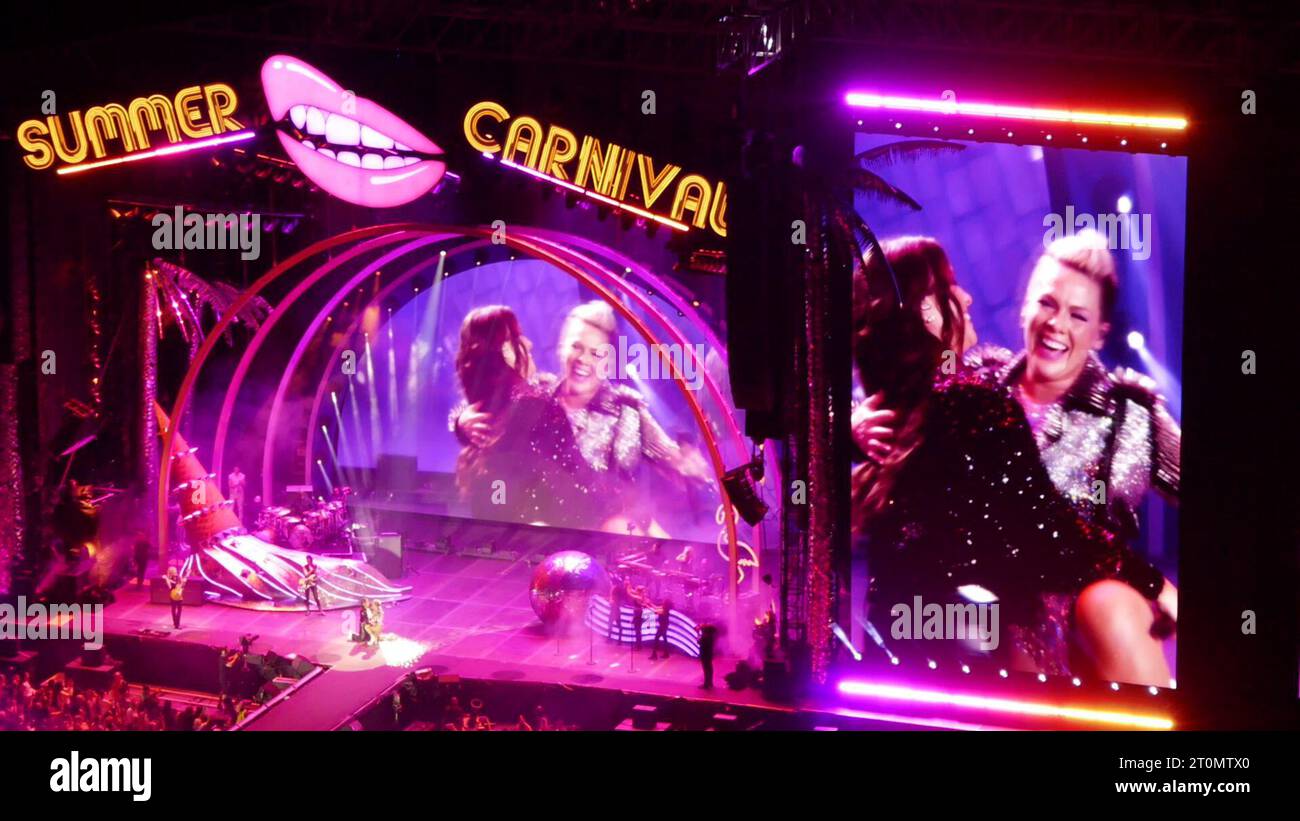 Inglewood, California, USA 5th October 2023 Singer Pink and Singer ...