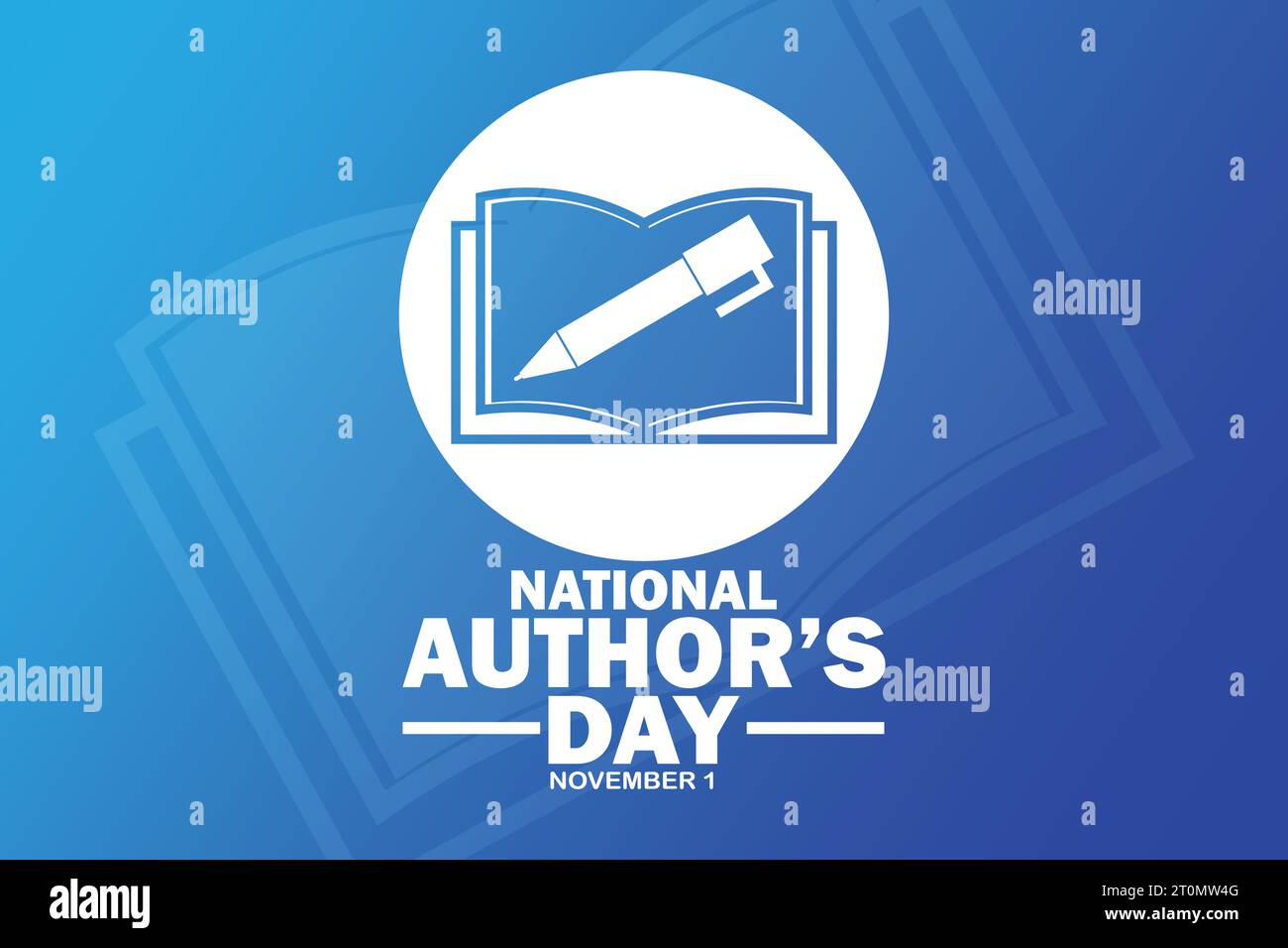 National Author's Day. November 1. Holiday concept. Template for ...