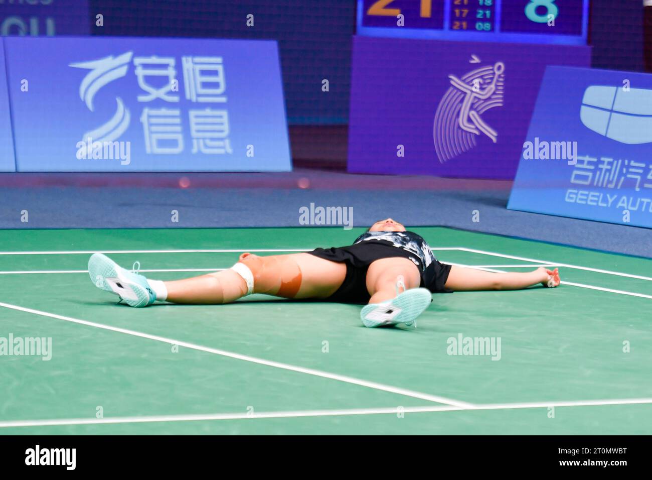 South Korean badminton player An Se-young defeats Chinese badminton player Chen Yufei with 2-1 ...