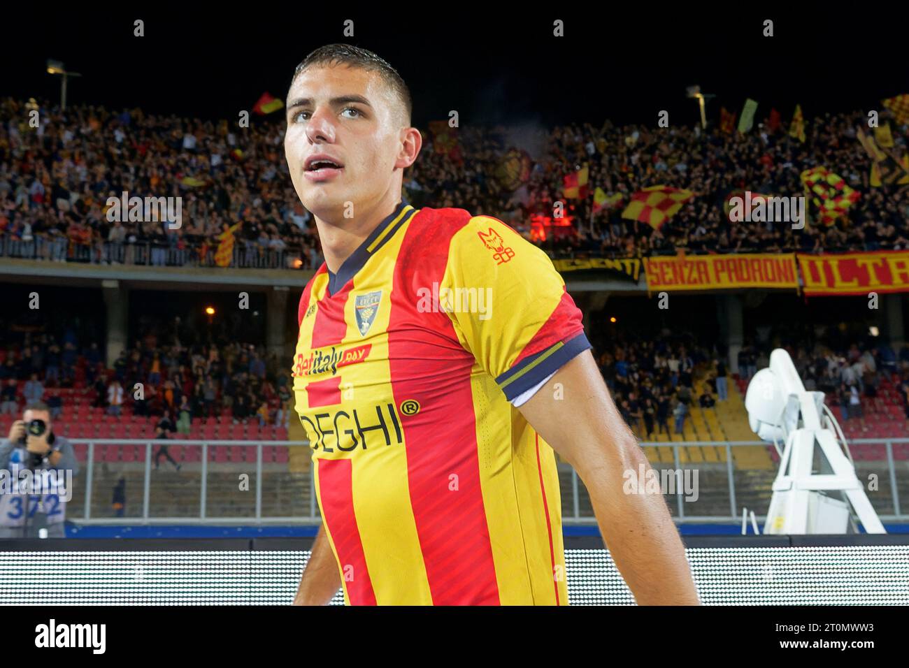 Lecce, Italy. 06th Oct, 2023. Nikola Krstovic (US Lecce) during US ...