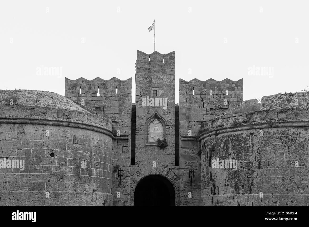 Old town city corner of Black and White Stock Photos & Images - Alamy