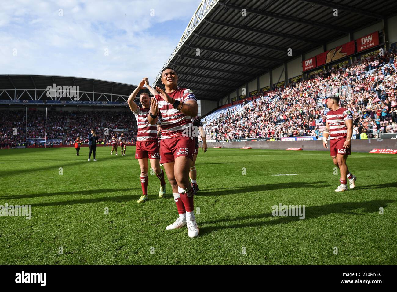 Wigan, England - 7th October 2023 -Patrick Mago of Wigan Warriors ...