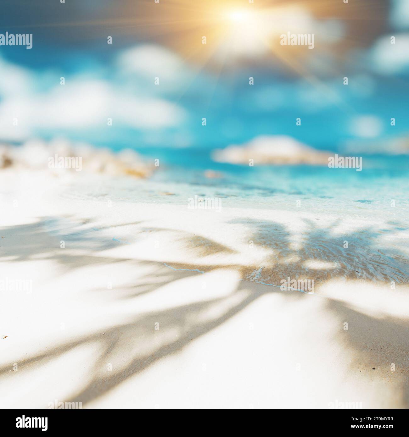 Tropical lost beach summer background Stock Photo - Alamy