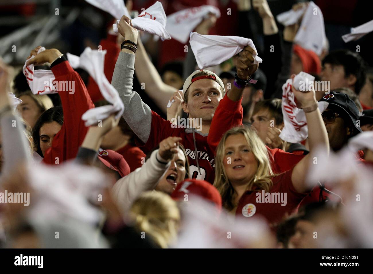 University of Louisville fans cheer for their team against Notre Dame ...