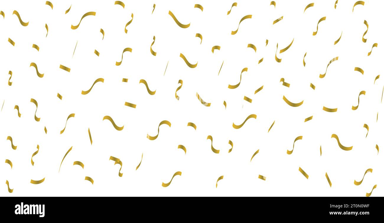 birthday and anniversary decoration Falling shiny golden confetti ...