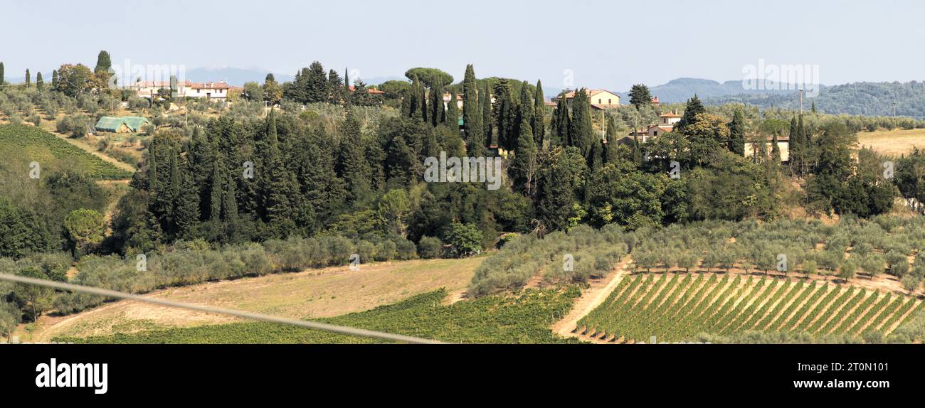 Agricultural landscape of Montespertoli in Florence, Tuscany Stock ...