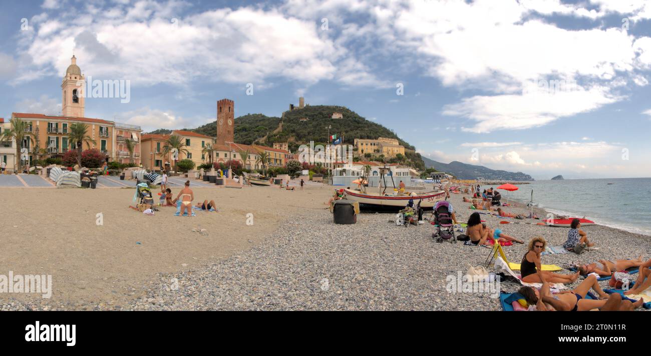 Beach at Noli in Savona, Liguria Stock Photo - Alamy