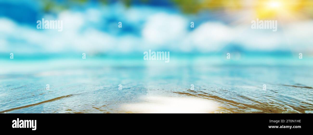 Tropical ocean wave panorama Stock Photo - Alamy