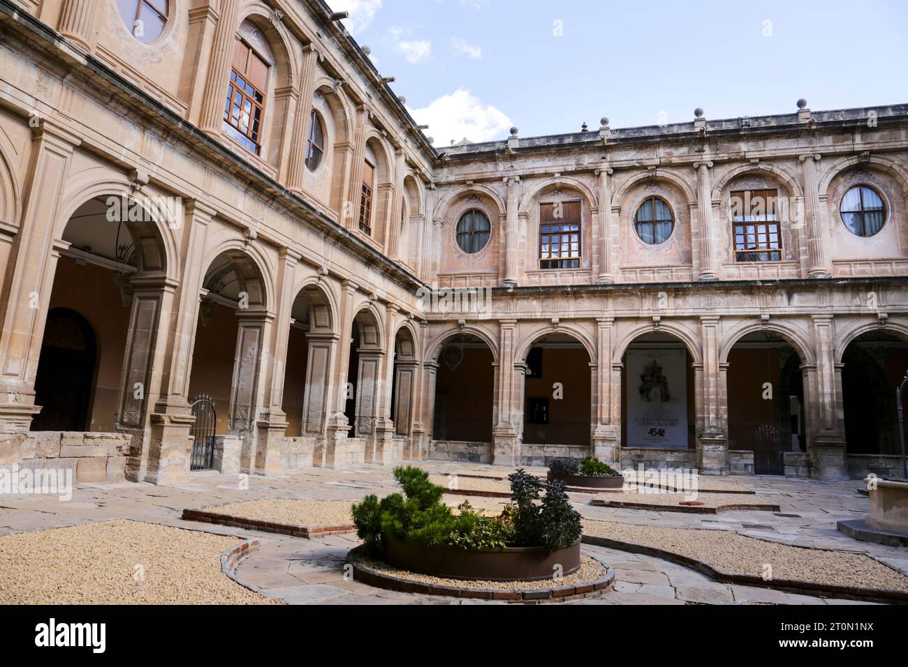 Orihuela, Alicante, Spain- November 30, 2022: Cloister of the Diocesan ...