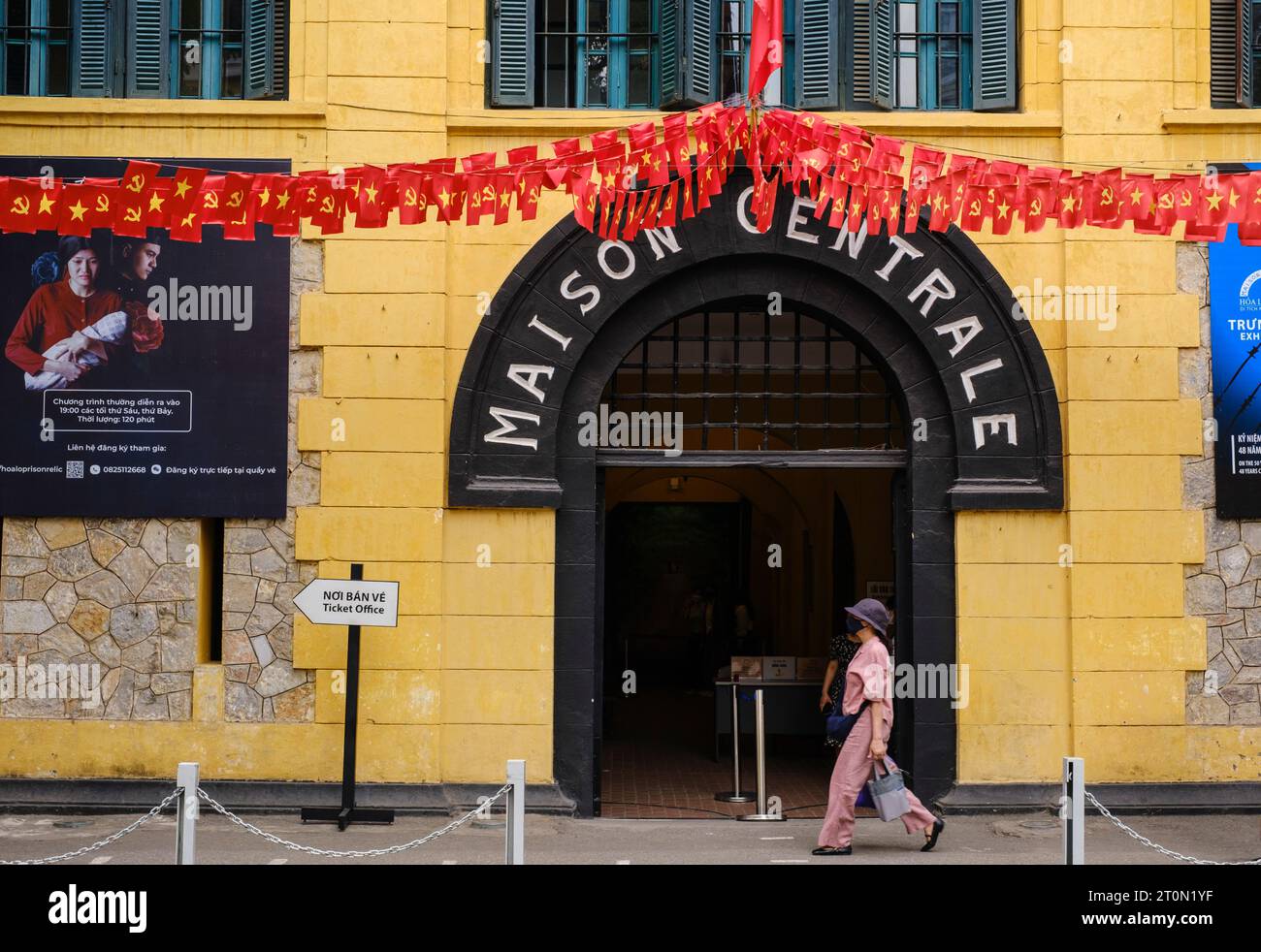 Hanoi, Vietnam. Entrance to Hoa Lo Prison, aka Hanoi Hilton During US ...
