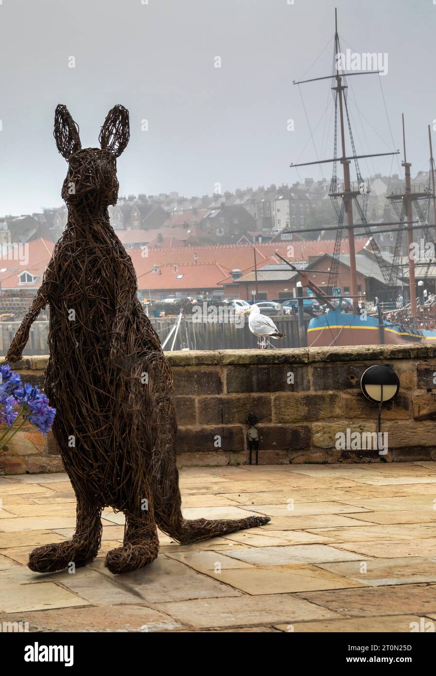 Outside Captain Cook museum in Whitby, a seaside town in Yorkshire ...