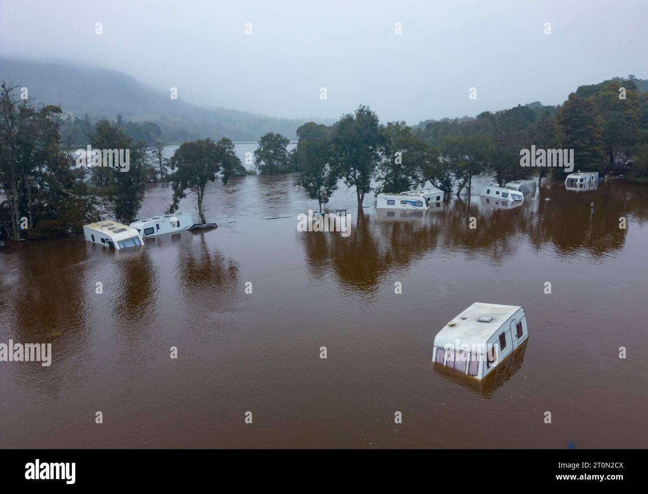 Aberfeldy, Scotland, UK. 8th October 2023. Views of Aberfeldy Caravan ...