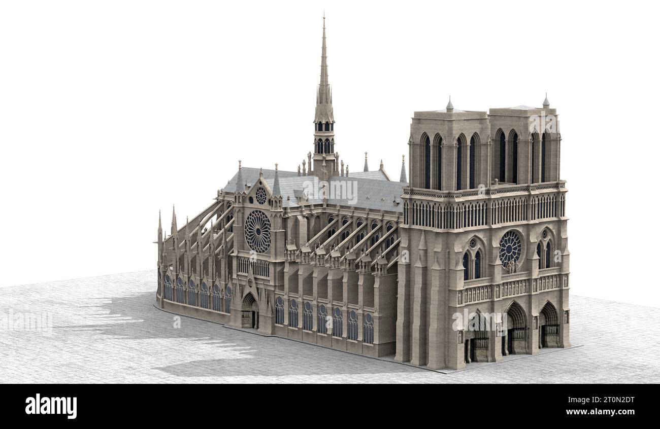 Infographic about the Notre Dame cathedral (12th-19th centuries, Paris ...