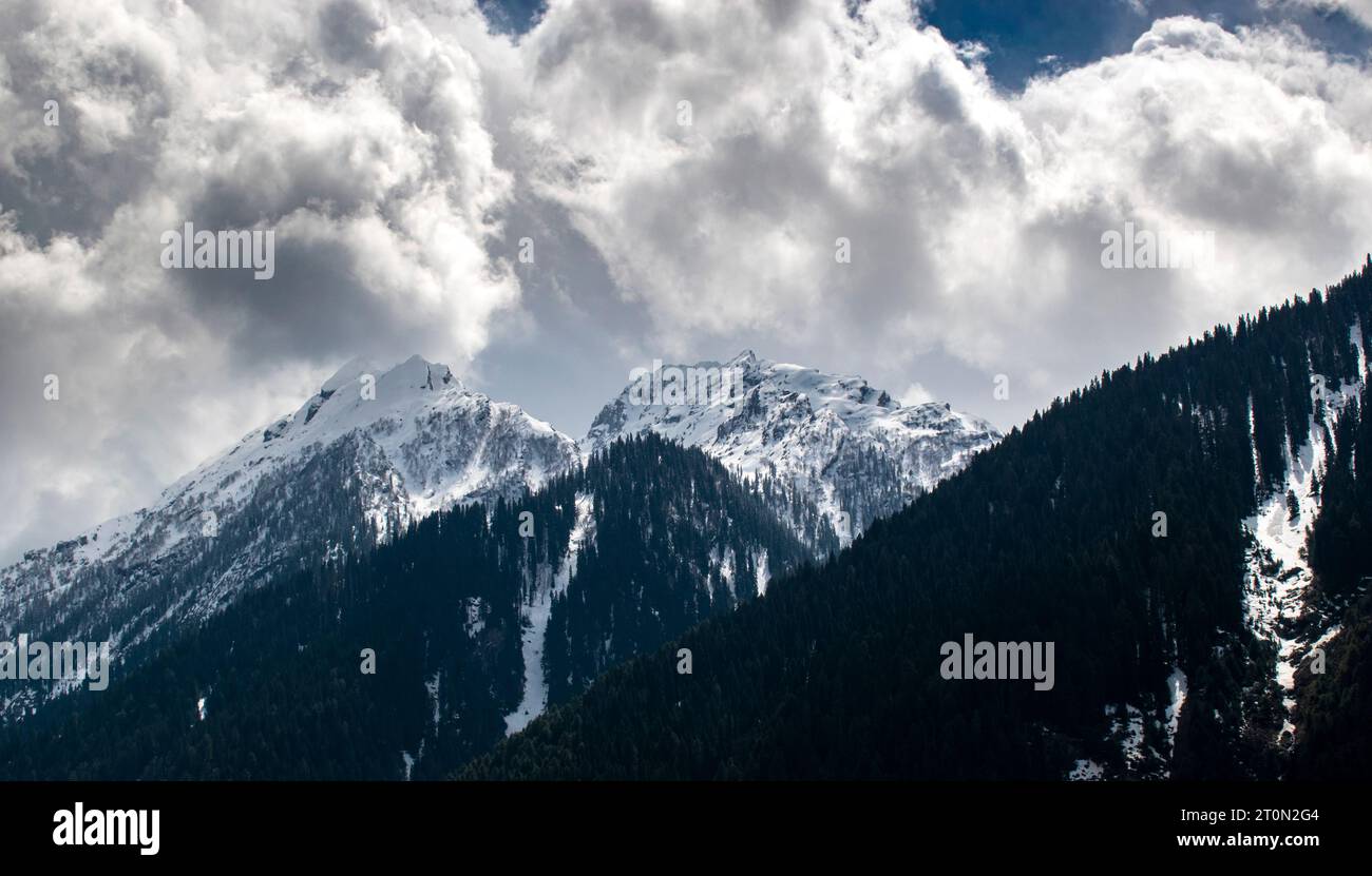 Kashmir Snow mountains. Nestled within the picturesque Kashmir valley ...
