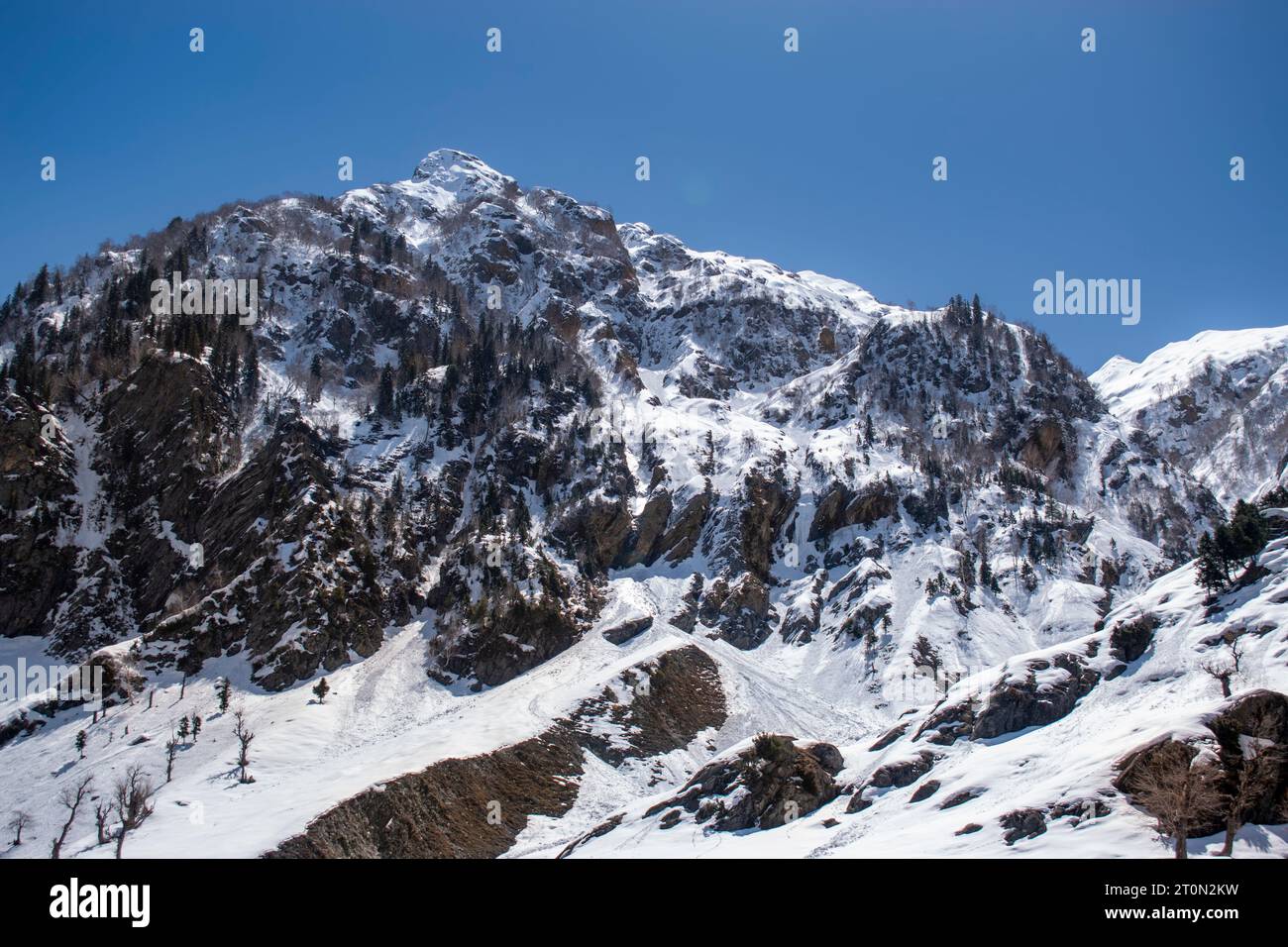 Kashmir Snow mountains. Nestled within the picturesque Kashmir valley ...