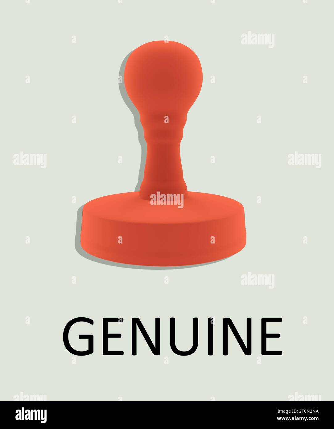 3D illustration of Genuine stamp, isolated over gray Stock Photo - Alamy