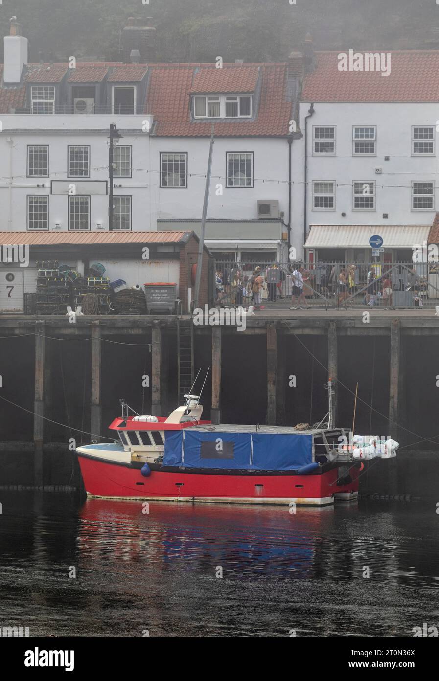 Whitby is a seaside town in Yorkshire, northern England, split by the ...