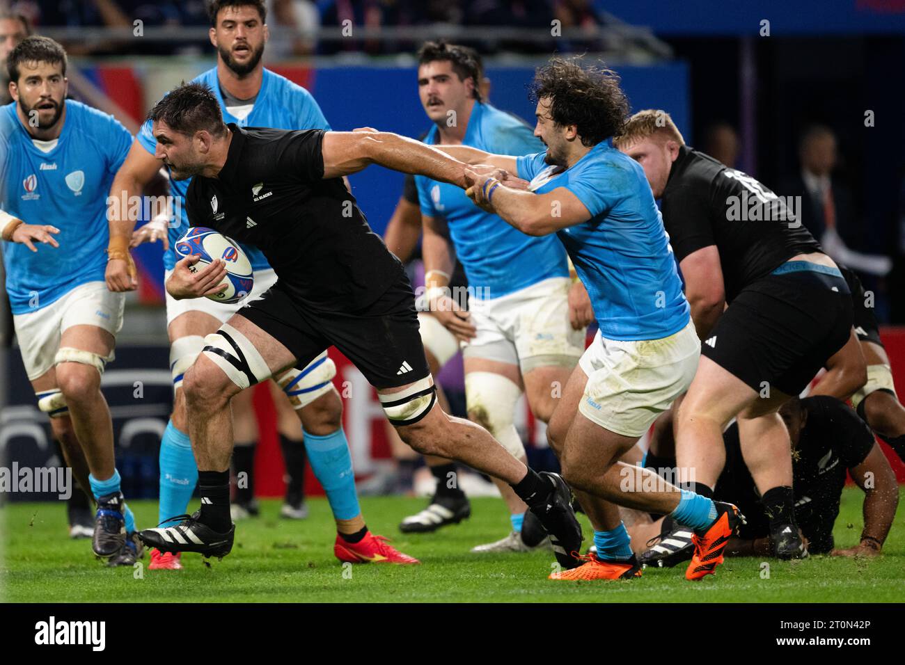 Luke Jacobson (NZL) during the 2023 Rugby World Cup Pool A match ...