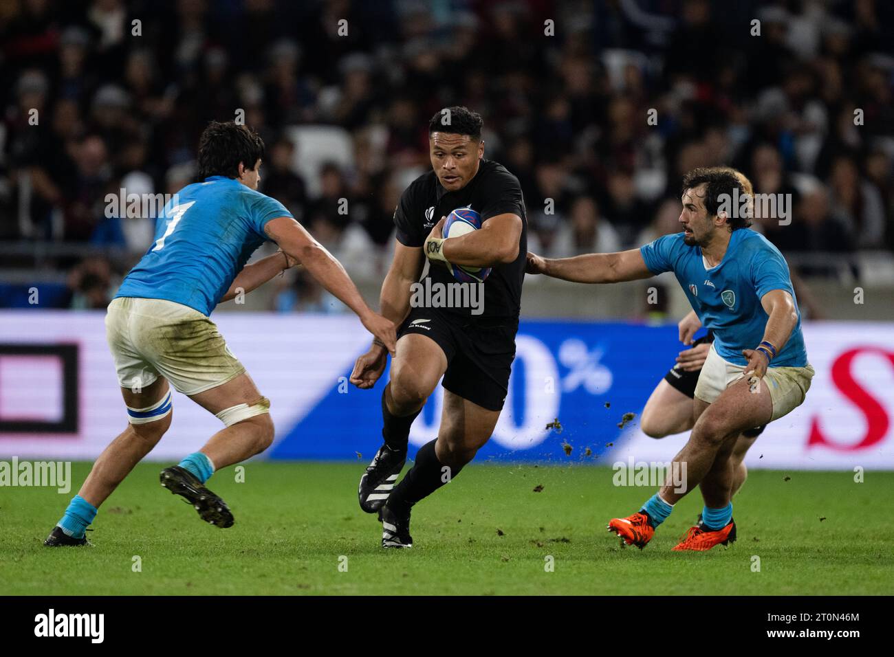 Caleb Clarke (NZL) during the 2023 Rugby World Cup Pool A match between ...