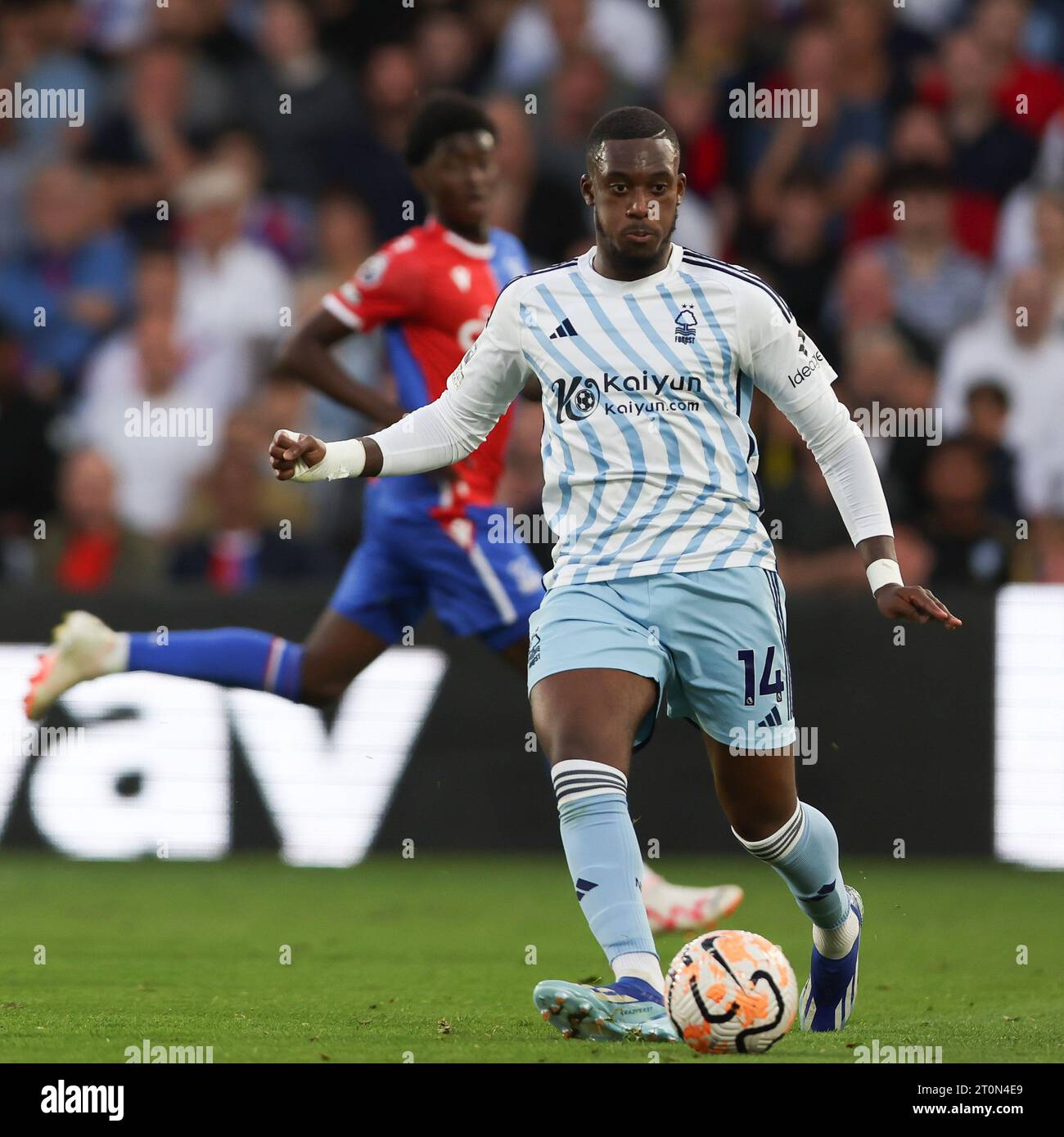 London, UK. 07th Oct, 2023. Callum Hudson-Odoi of Nottingham Forest in ...