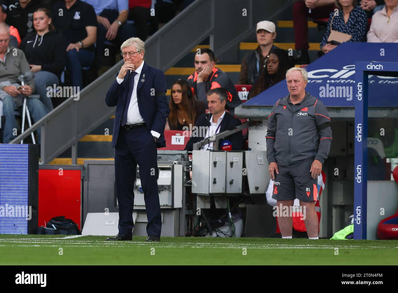 London, UK. 07th Oct, 2023. Crystal Palace Manager Roy Hodgson in ...