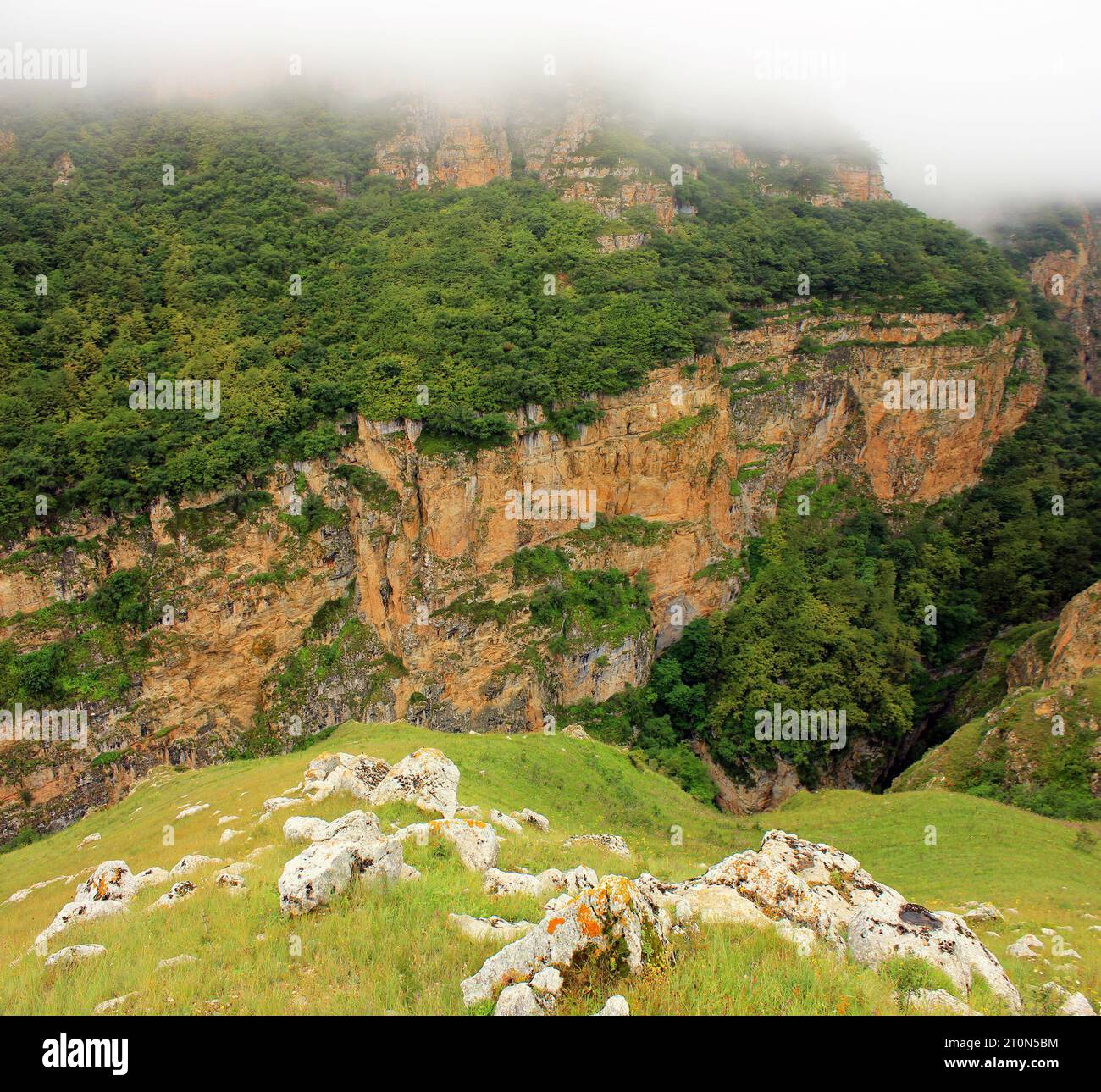 Beautiful gorge in the mountains. Gryz village. Guba region. Azerbaijan ...