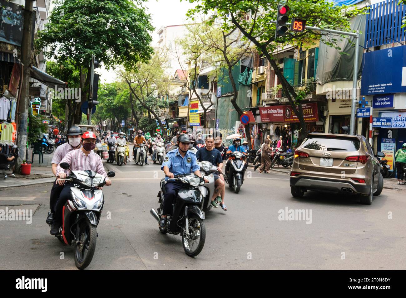 Hanoi, Vietnam. Street Scene, Hang Bong Street, Old Quarter Stock Photo ...