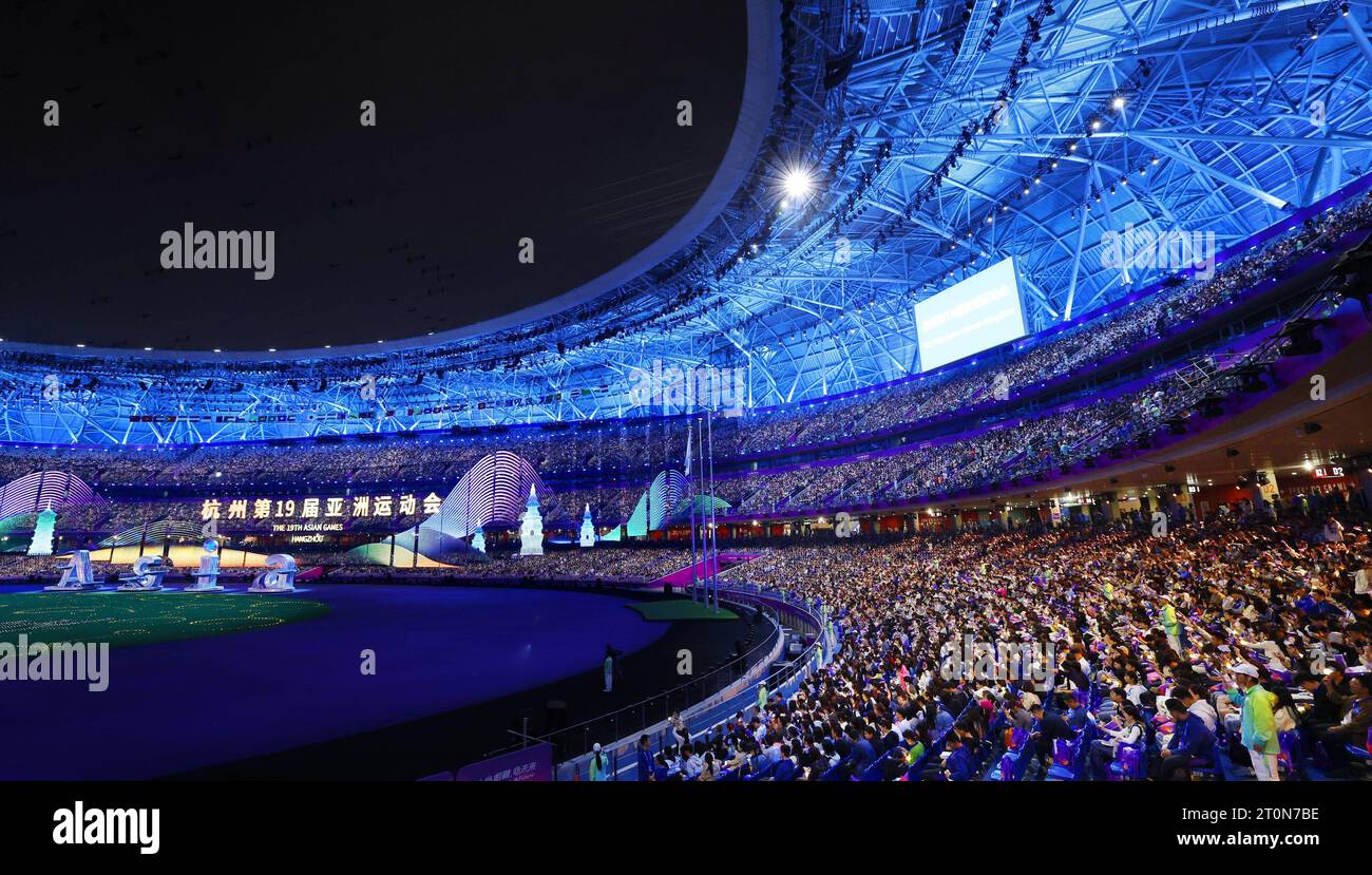 Hangzhou Olympic Sports Centre Stadium is pictured ahead of the closing ...