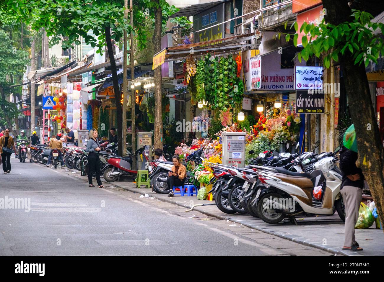 Hanoi, Vietnam. Hang Ma Street Scene Stock Photo - Alamy