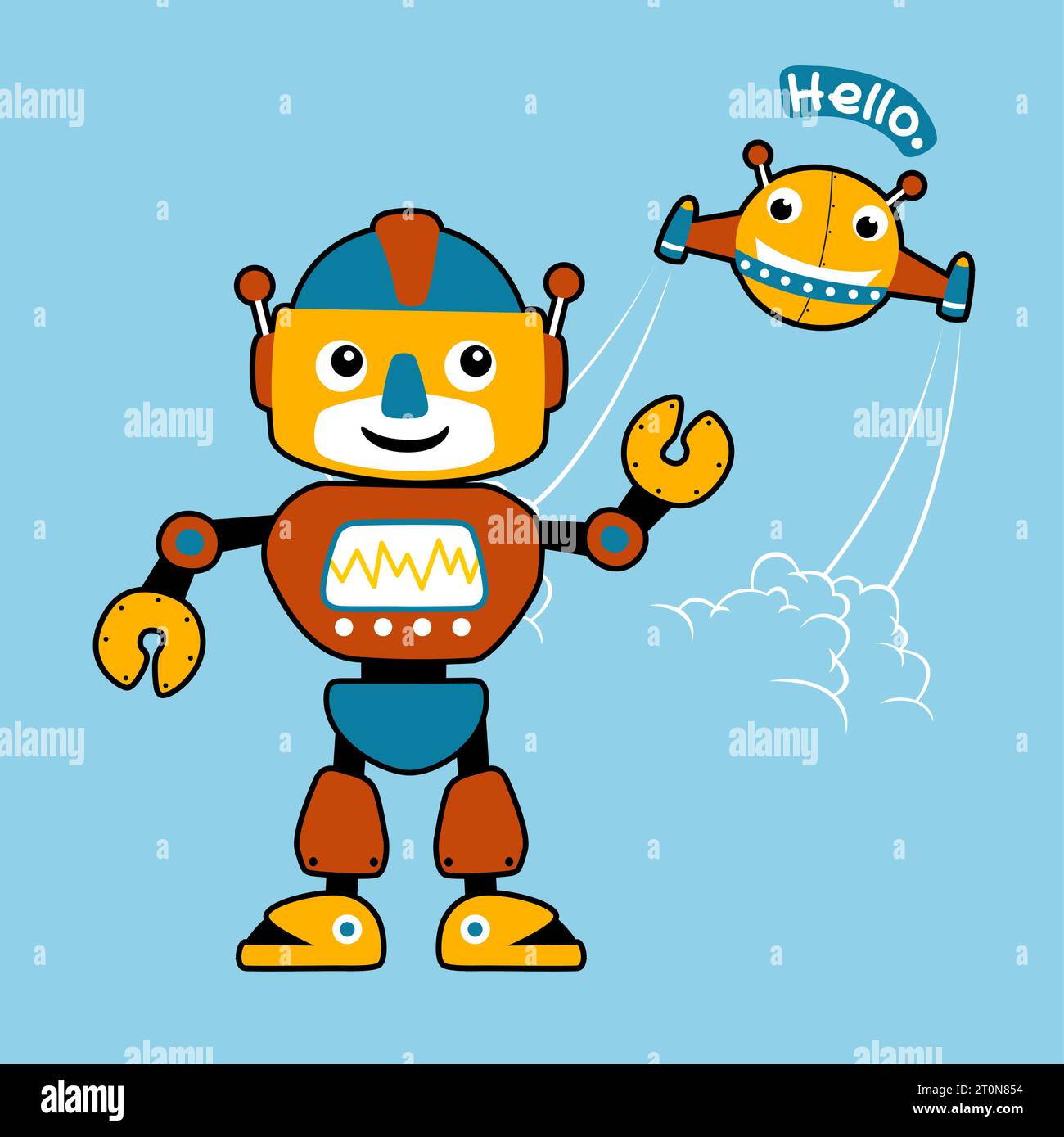 funny robots, vector cartoon illustration Stock Vector Image & Art - Alamy