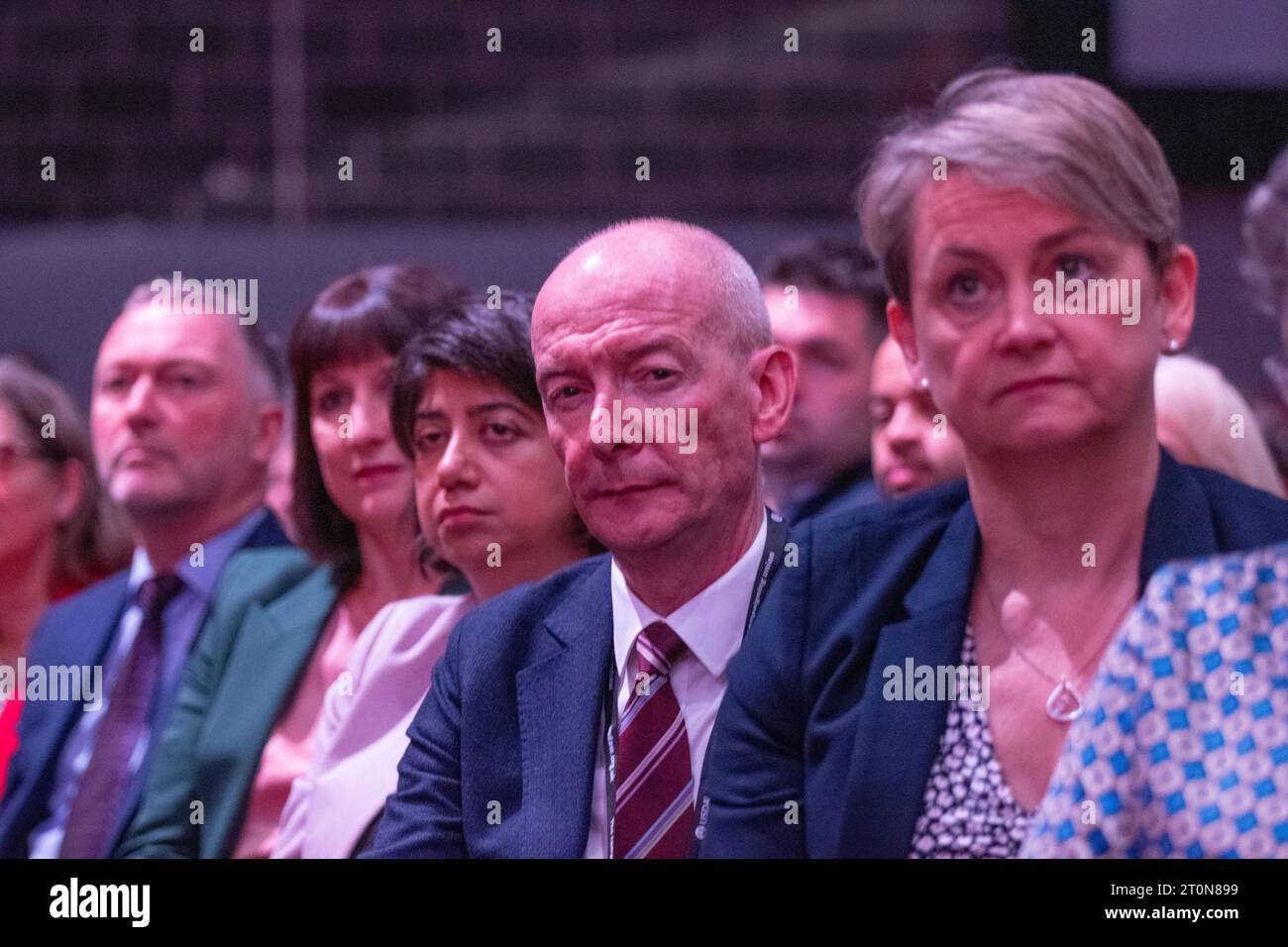 Liverpool, UK. 8th Oct, 2023.Shadow cabinet including (r-l) Yvette ...