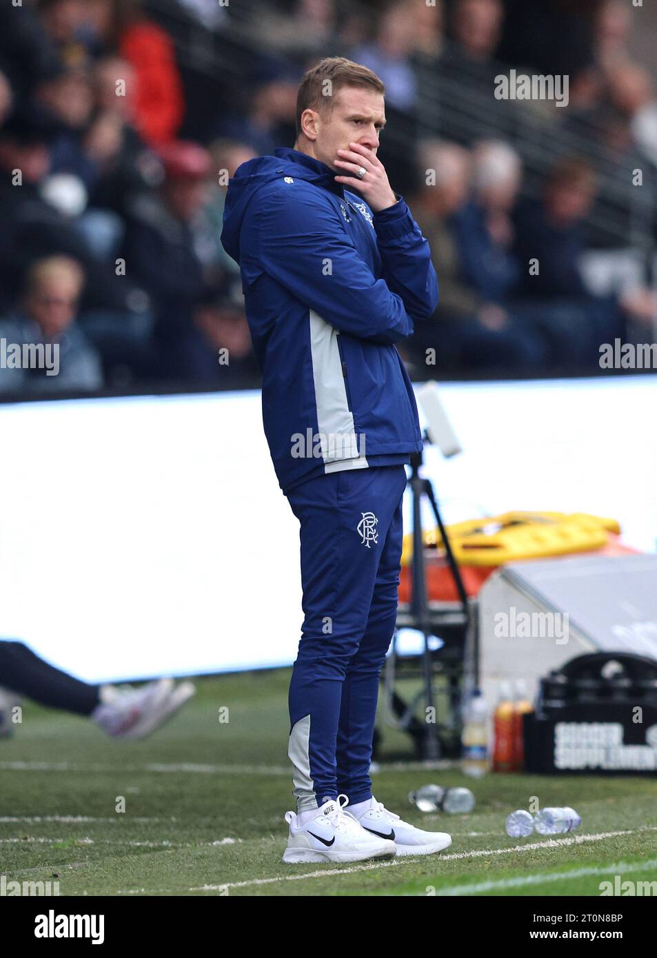 Rangers interim manager Steven Davis during the cinch Premiership match ... Rangers interim manager Steven Davis during the cinch Premiership match ...