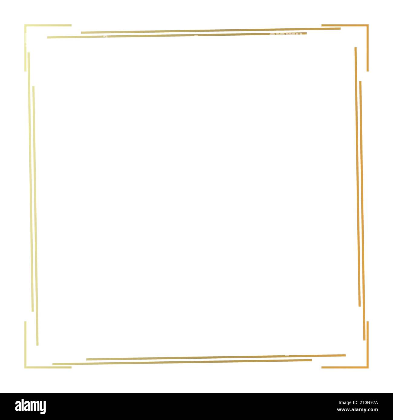 Gold vintage square frame foil Cut Out Stock Images & Pictures - Alamy