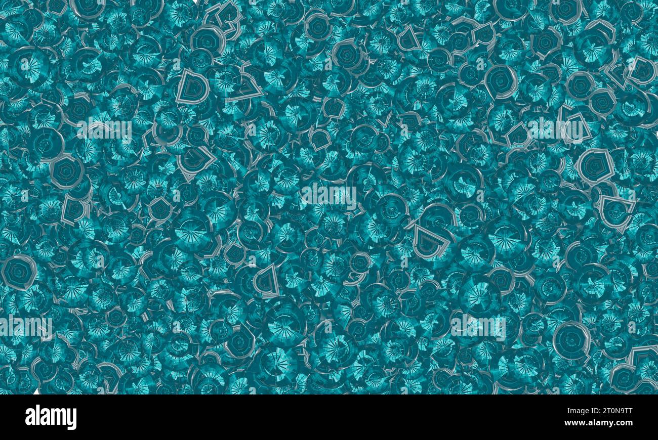 Dark and light blue, grey circles and triangles. Random pattern ...