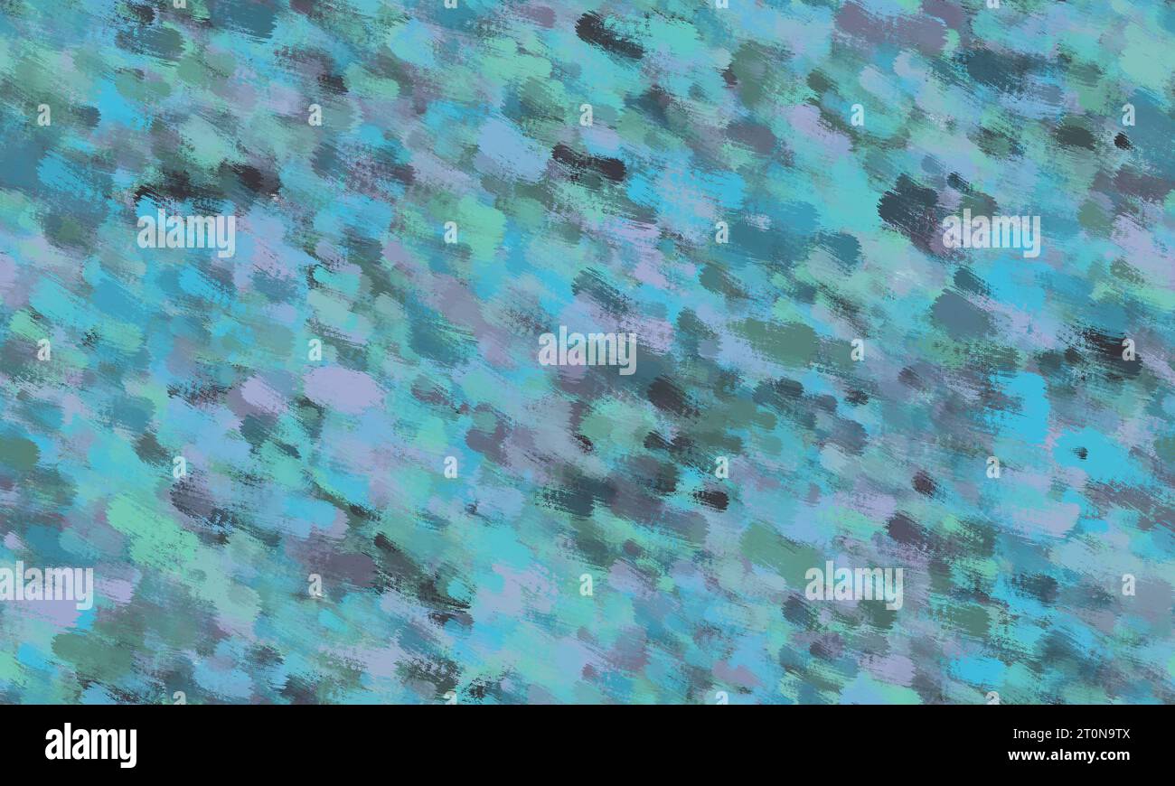 Multicolored random brush strokes. Seamless pattern. Blue, black ...