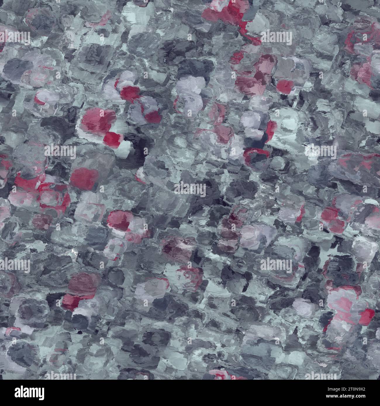 Big and small chaotic oil bruch strokes. Dark and light grey blue and ...