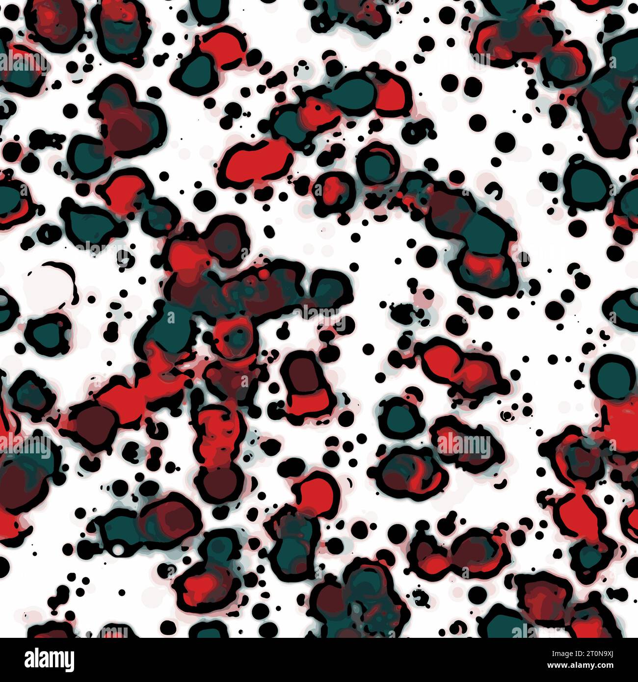 Abstract grunge background with blue, red and deep red brush strokes ...