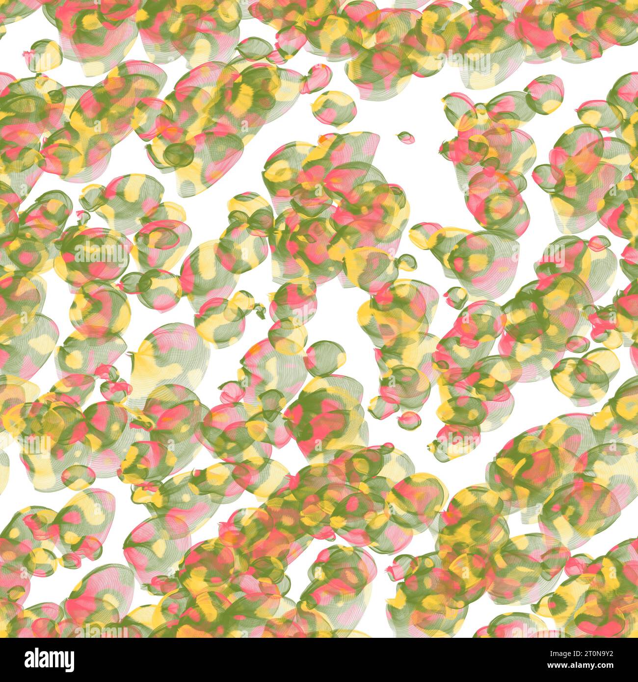 Abstract multicolored veil or net fish textured brush strokes. Shell ...