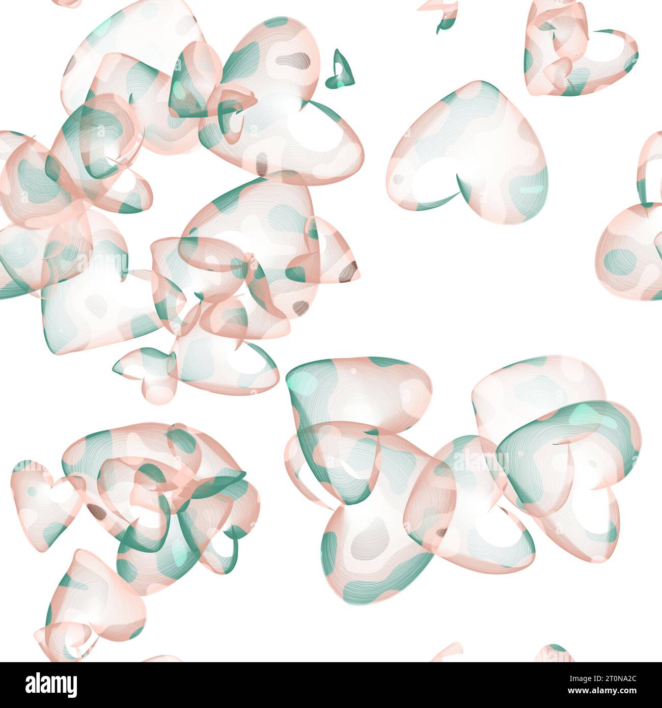 Flying hearts on transparent Cut Out Stock Images & Pictures - Alamy
