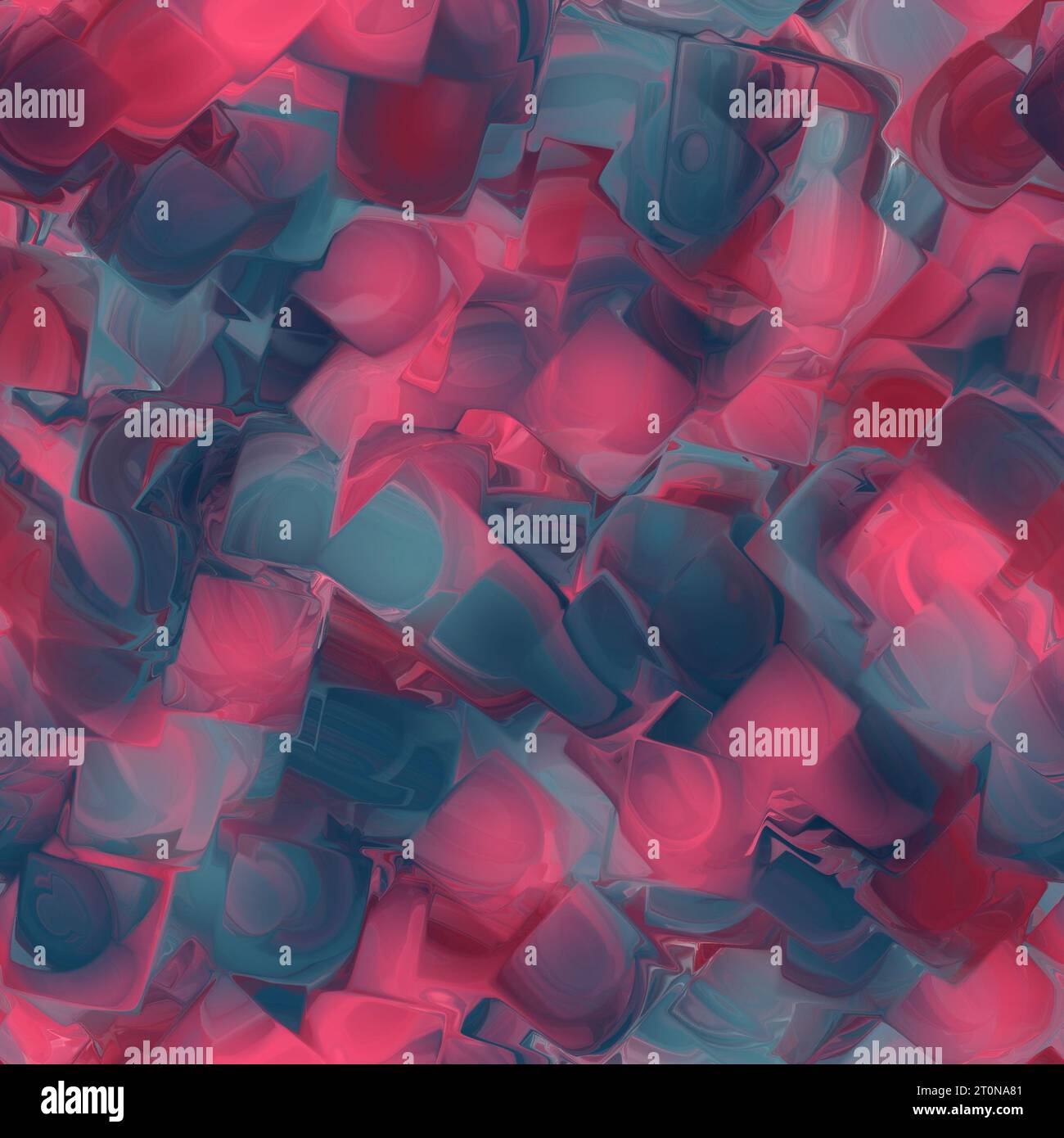 Red and blue colored rectangular brush strokes with reflection effect ...