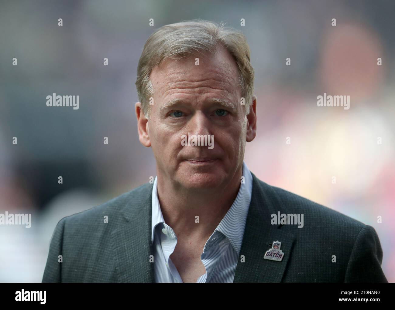NFL Commissioner Roger Goodell prior to the NFL international match at ...