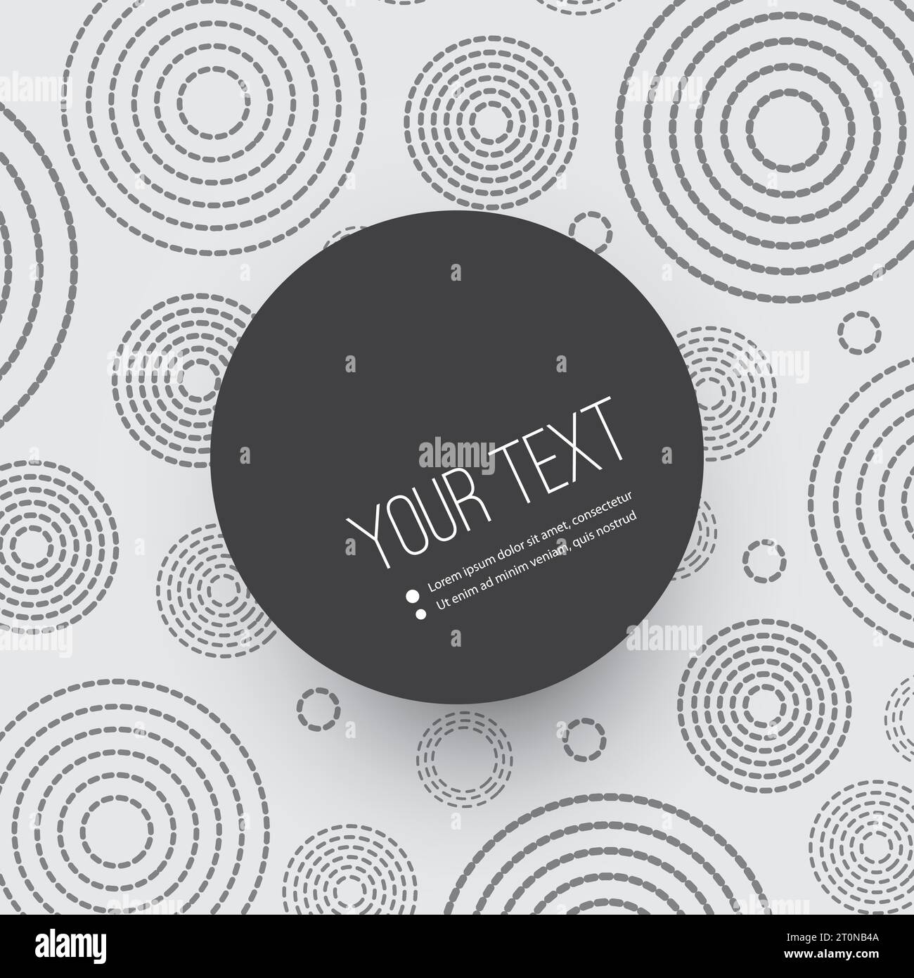 Abstract Rings Background with Circular Text Box Design Stock Vector ...